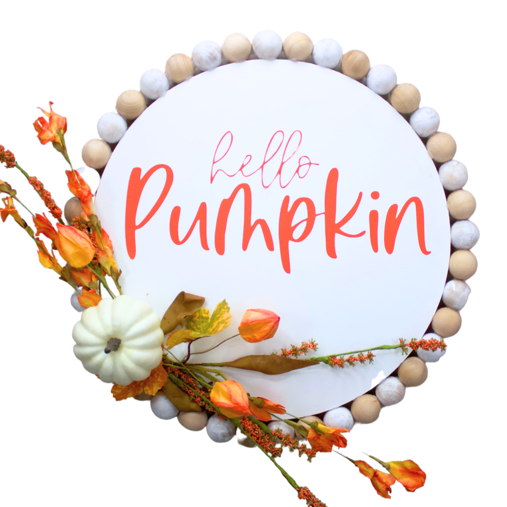 Hello Pumpkin Wood Bead Decor – Home Made Luxe